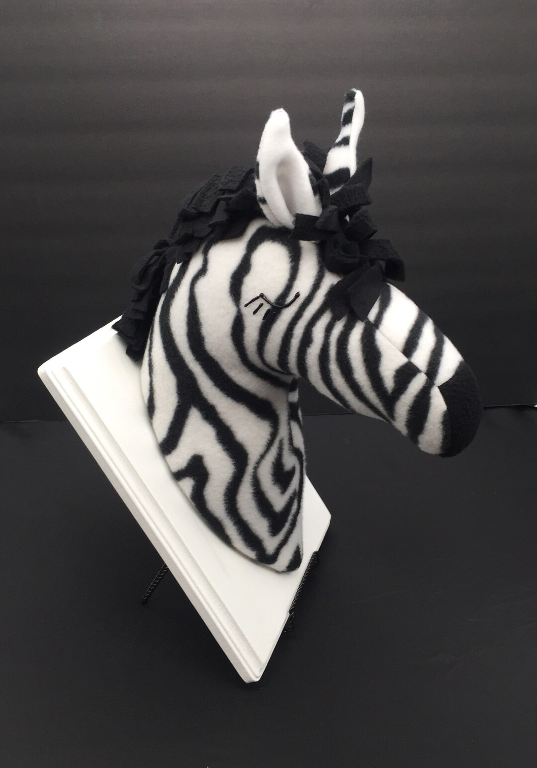 Sleeping Zebra Animal Head / Stuffed Animal Head / Faux Animal Head ...