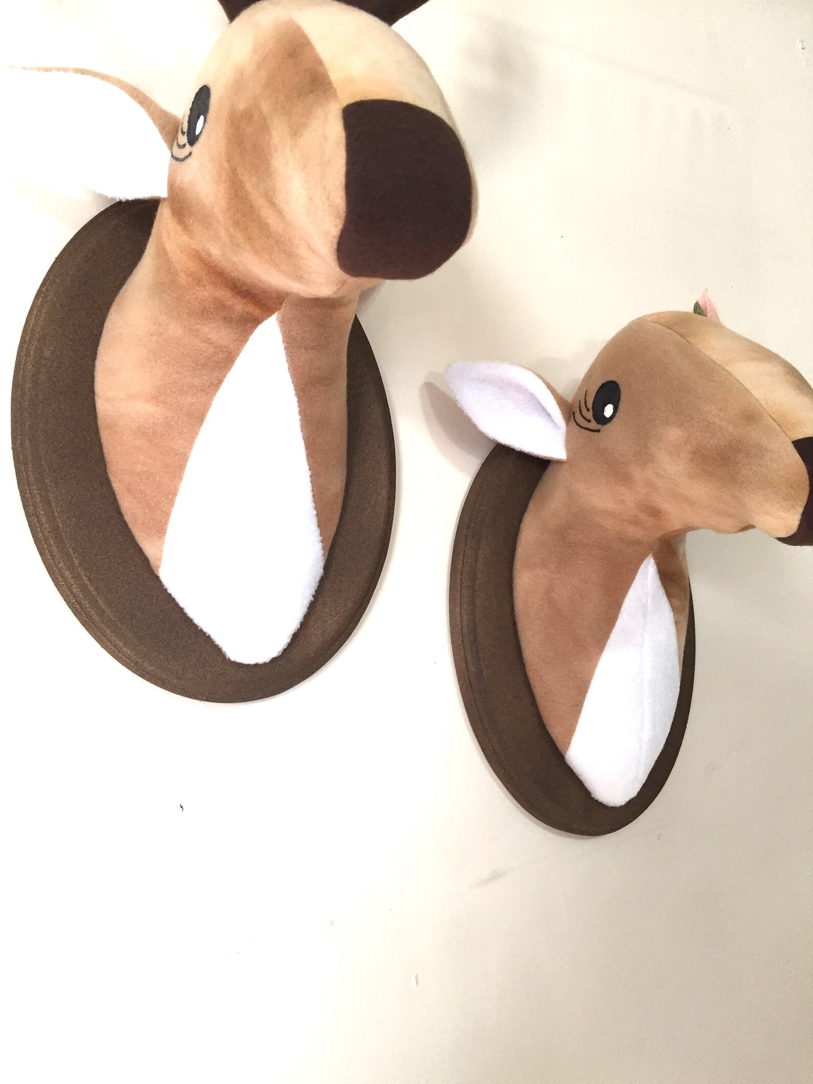 Buck and Doe Stuffed Deer Animal Head / Faux Stuffed Animal - Etsy