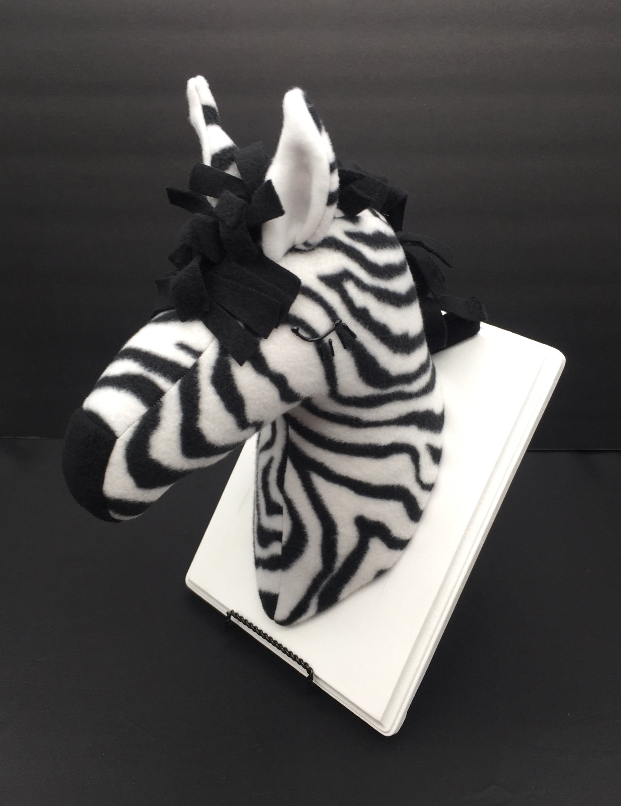 Sleeping Zebra Animal Head / Stuffed Animal Head / Faux Animal Head ...