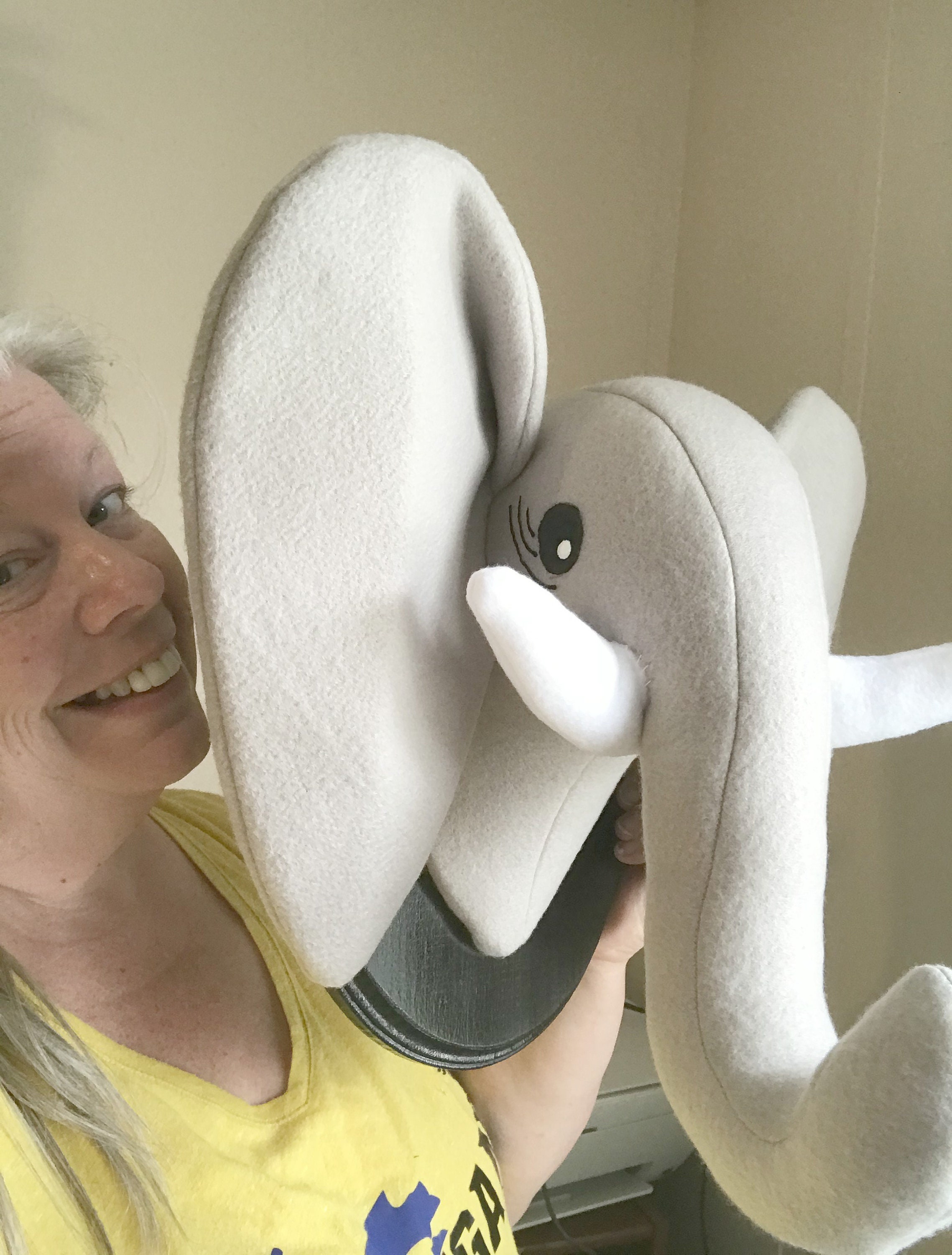 Elephant Stuffed Faux Wall Mount / Stuffed Animal Head / | Etsy