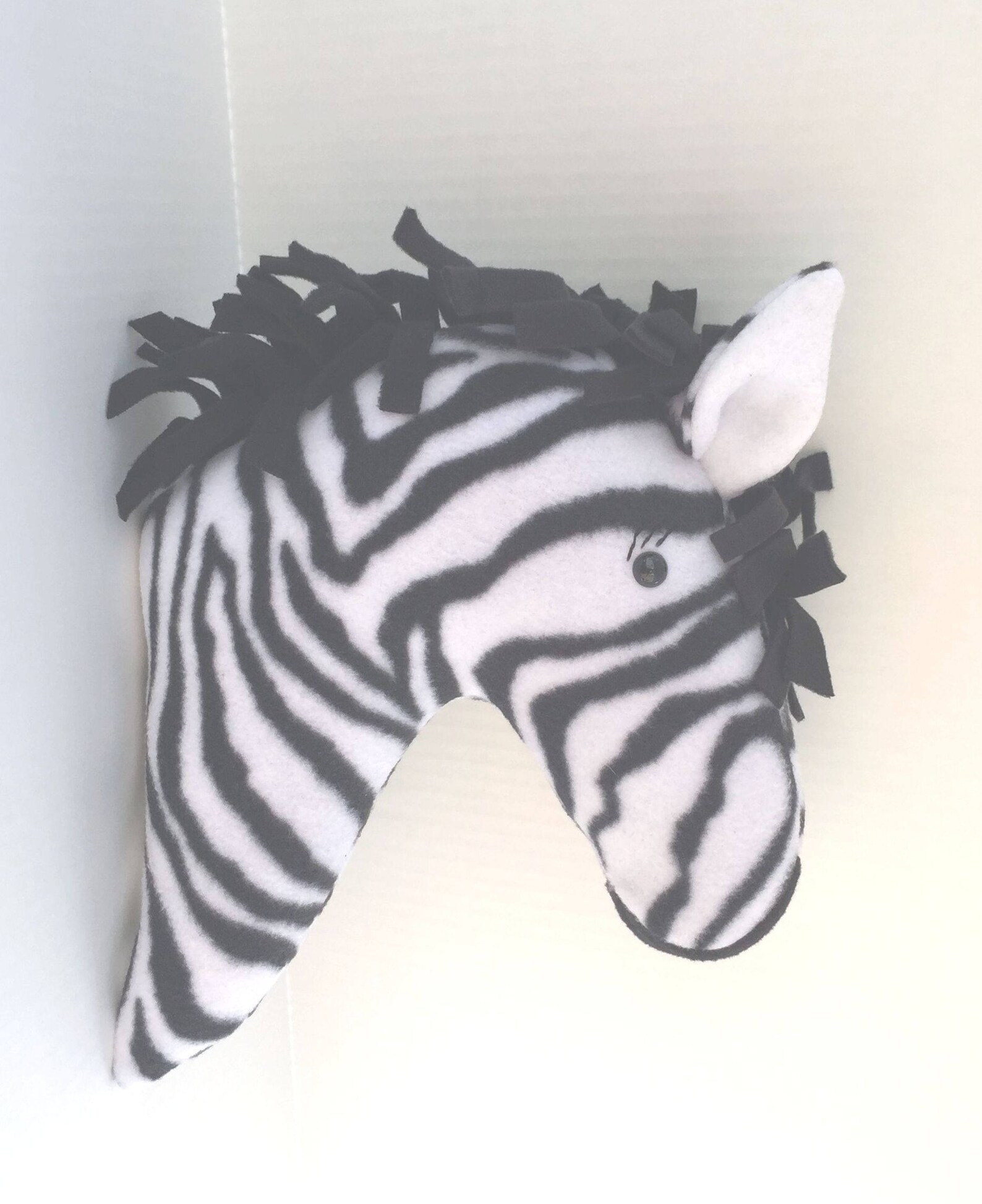 Stuffed Zebra Head Pillow / Stuffed Animal Head / Faux Animal | Etsy