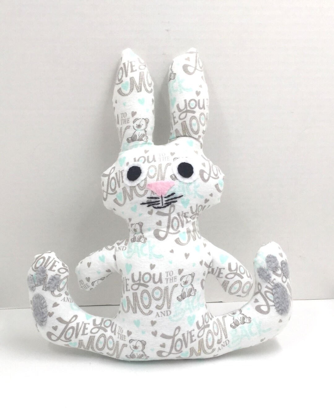 Stuffed Bunny Rabbit / Love You Bunny Rabbit / Comfort Cozy - Etsy