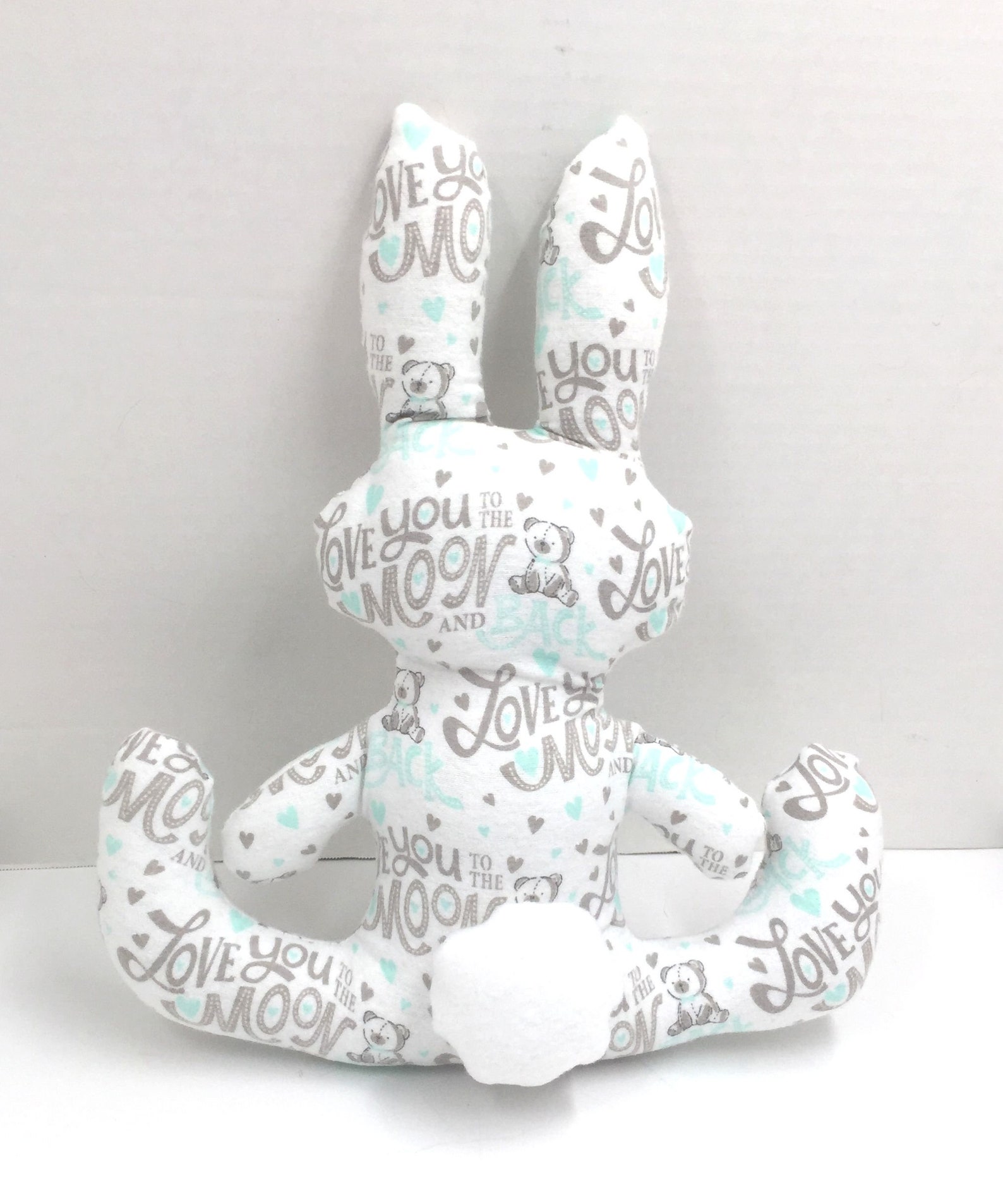 Stuffed Bunny Rabbit / Love You Bunny Rabbit / Comfort Cozy - Etsy