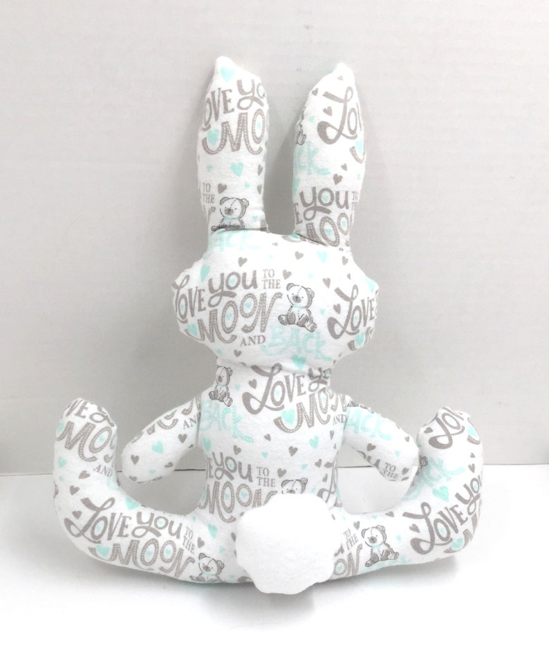 Stuffed Bunny Rabbit / Love You Bunny Rabbit / Comfort Cozy - Etsy