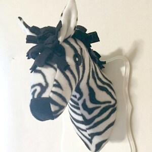 Stuffed Zebra Head / Stuffed Zebras / Stuffed Animal Head / Faux Animal ...