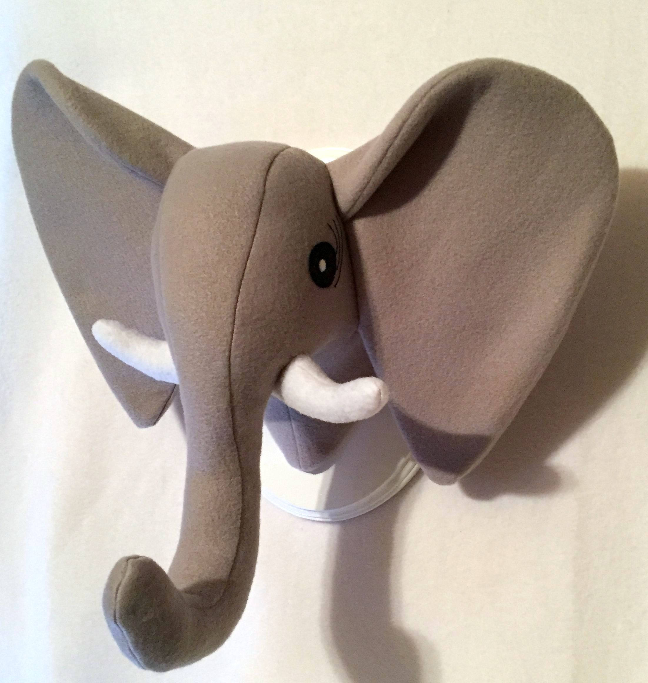 Stuffed Gray Elephant Head / Stuffed Animal Head / Faux Animal - Etsy UK