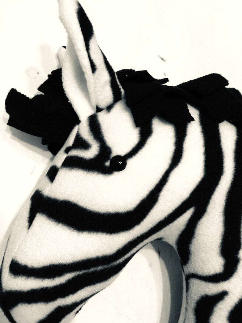 Stuffed Zebra Head Pillow / Stuffed Animal Head / Faux Animal - Etsy