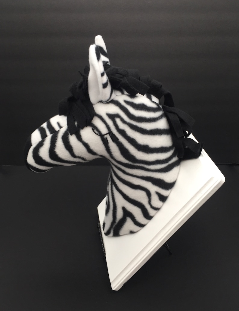 Sleeping Zebra Animal Head / Stuffed Animal Head / Faux Animal Head ...