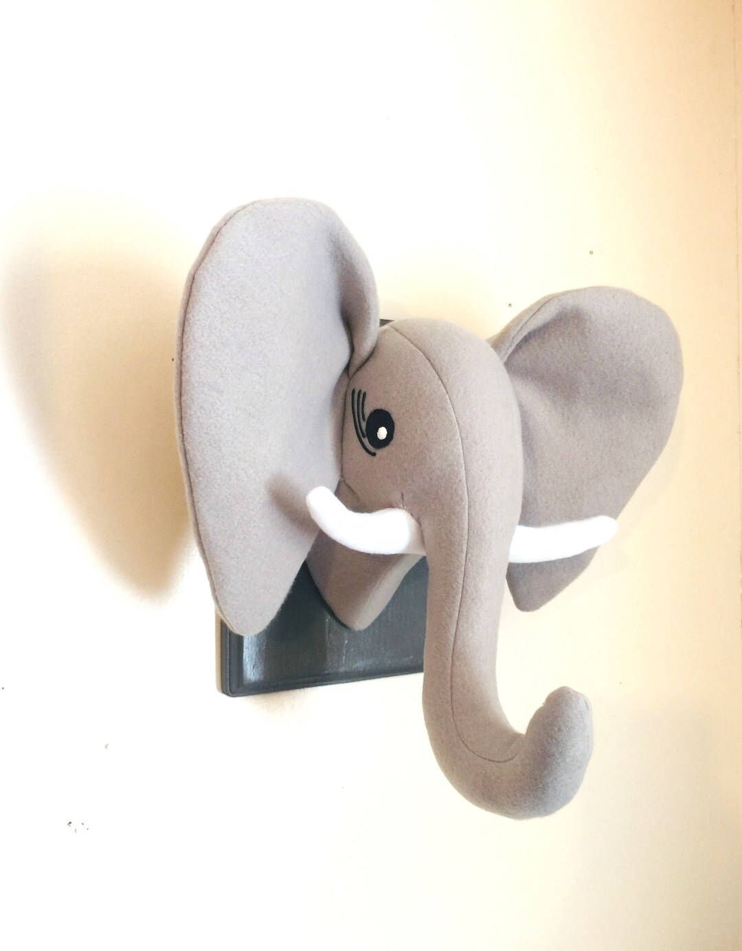 Stuffed Gray Elephant Head / Stuffed Elephant Head / Stuffed Animal ...