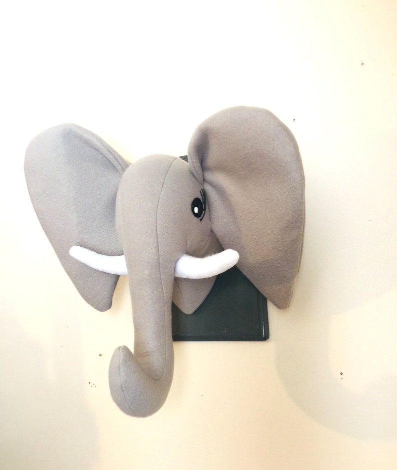 Stuffed Gray Elephant Head / Stuffed Elephant Head / Stuffed - Etsy