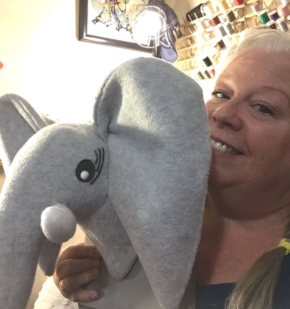 Gray Elephant Head / Stuffed Elephant Head / Light Gray | Etsy