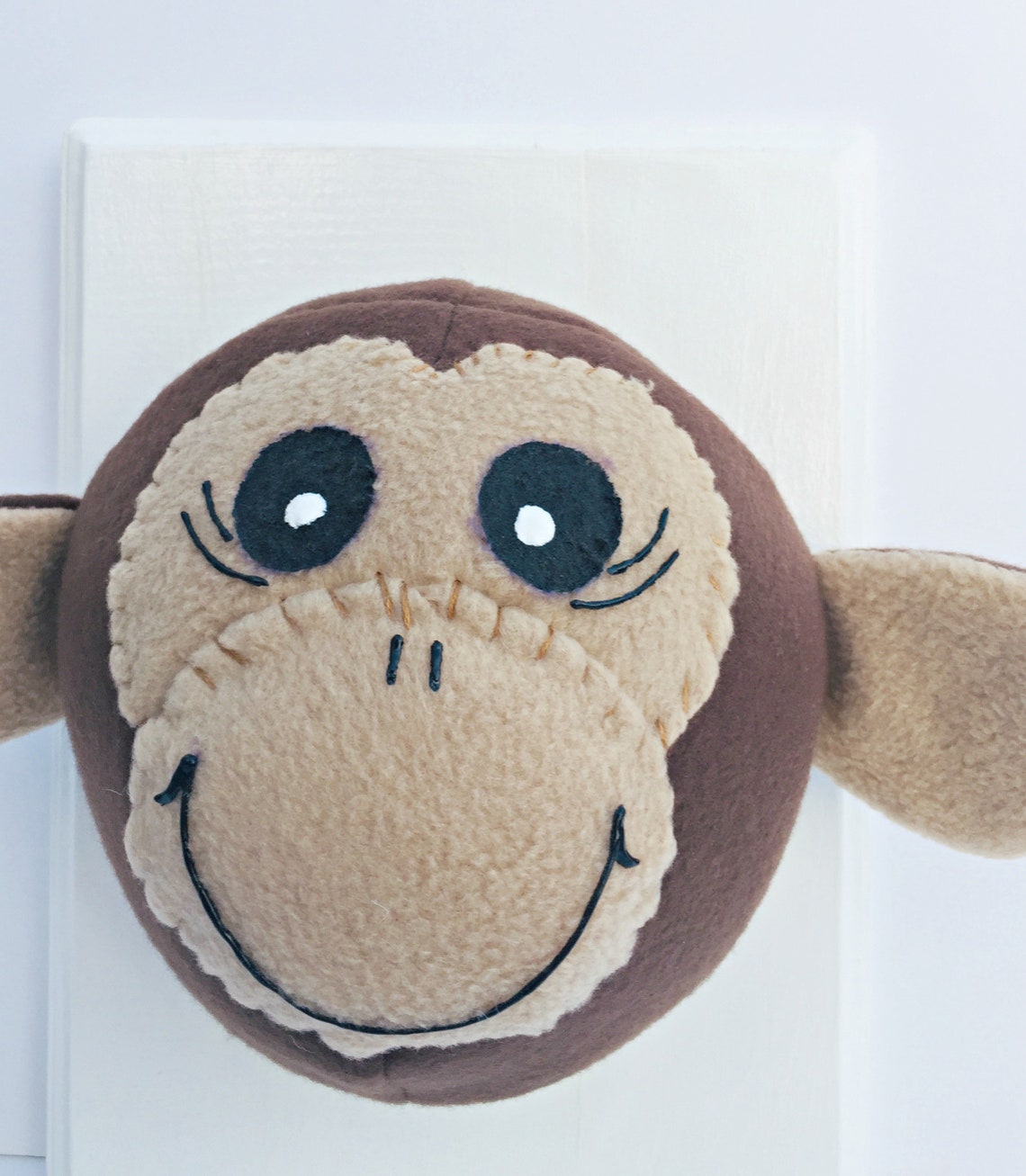 Monkey Head Nursery Wall Mount / Stuffed Animal Head / Faux - Etsy