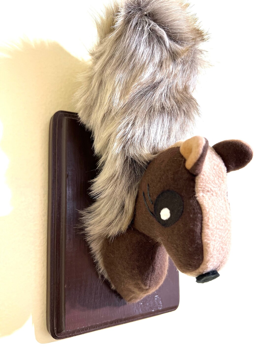 Mini Stuffed Fake Squirrel Head Wall Mount / Stuffed Animal Heads ...