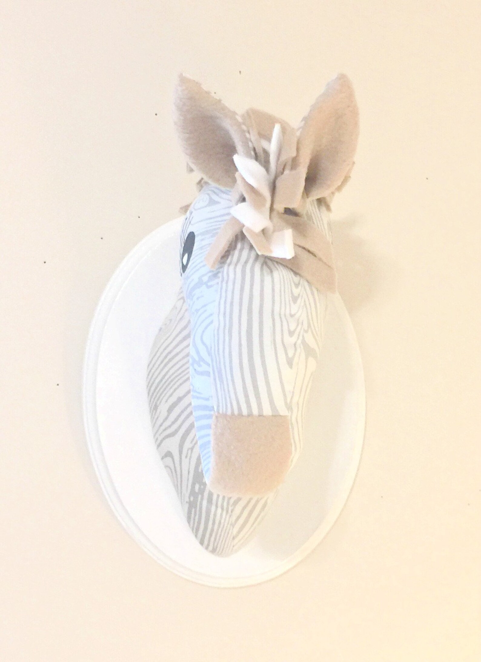 Stuffed Gray Zebra Head / Stuffed Zebras / Stuffed Animal Head - Etsy