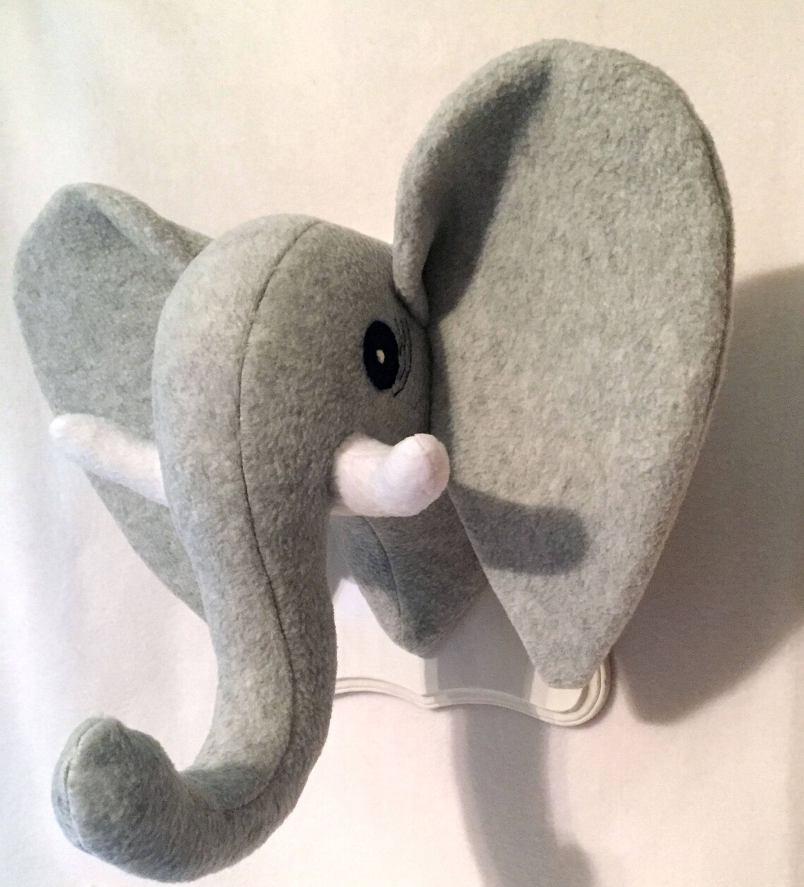 Stuffed Heather Gray Elephant / Stuffed Elephant Head / Stuffed Animal ...
