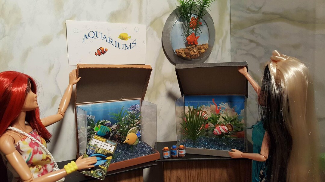 Cute Fish Tanks With Accessories Perfect for Dioramas and - Etsy