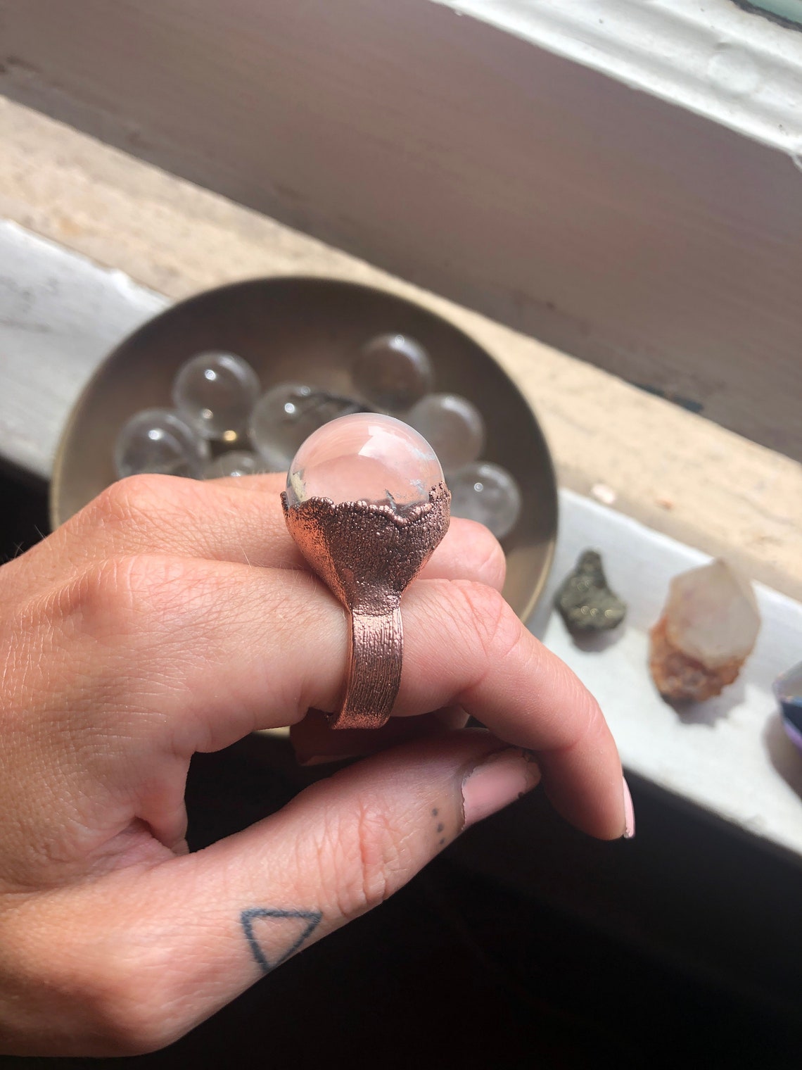 Crystal Ball Ring Made to Order - Etsy