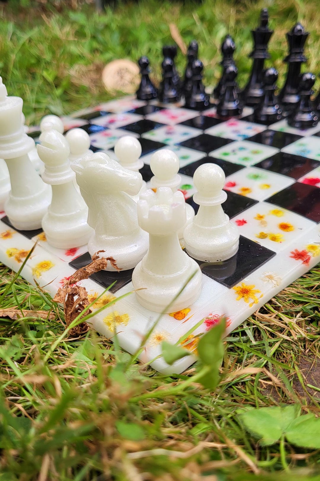 64-square Chess Set With Pawns, 2 Sets of 16 Chess Pawns Free Checkers ...