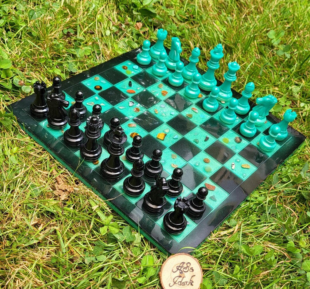64-square Chess Set With Pawns, 2 Sets of 16 Chess Pawns Free Checkers ...
