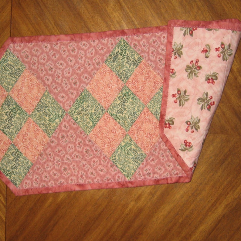 Nine Patch Piece Quilted Table Runner - Etsy