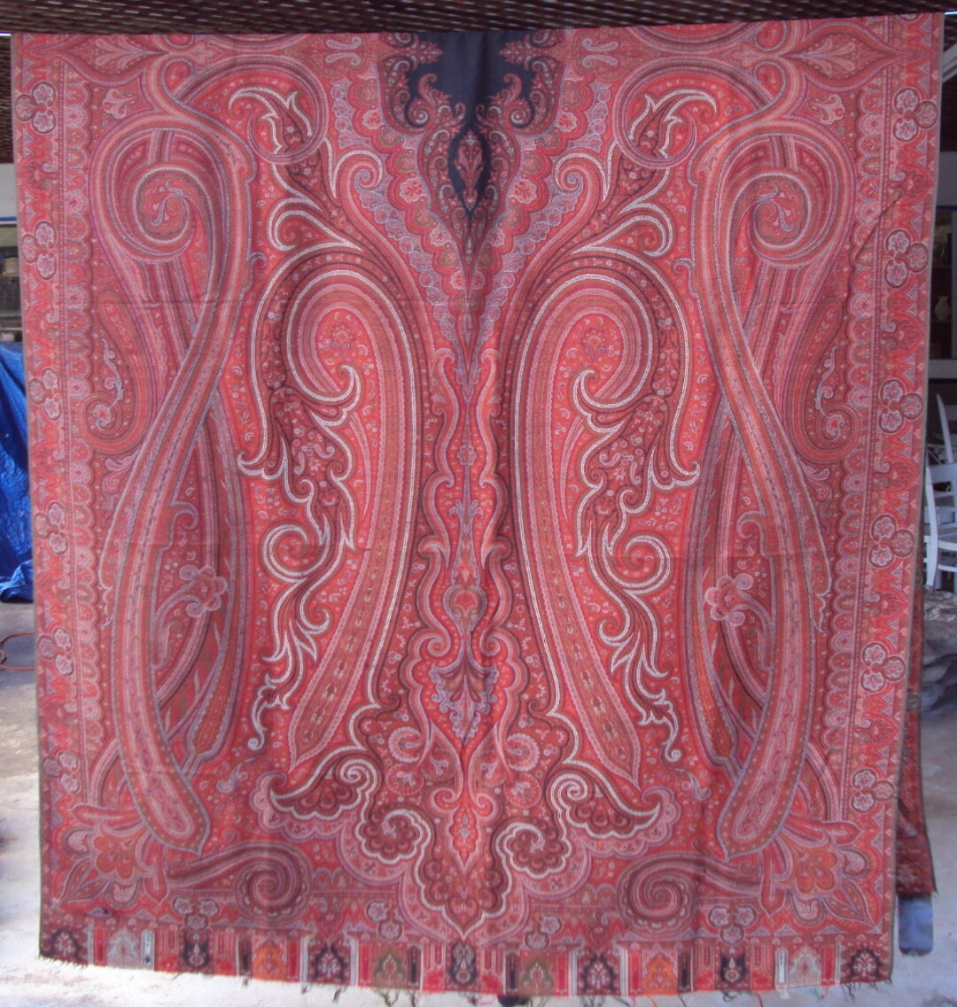Paisley Shawl, Antique 1800's, 60 by 128 Inches - Etsy