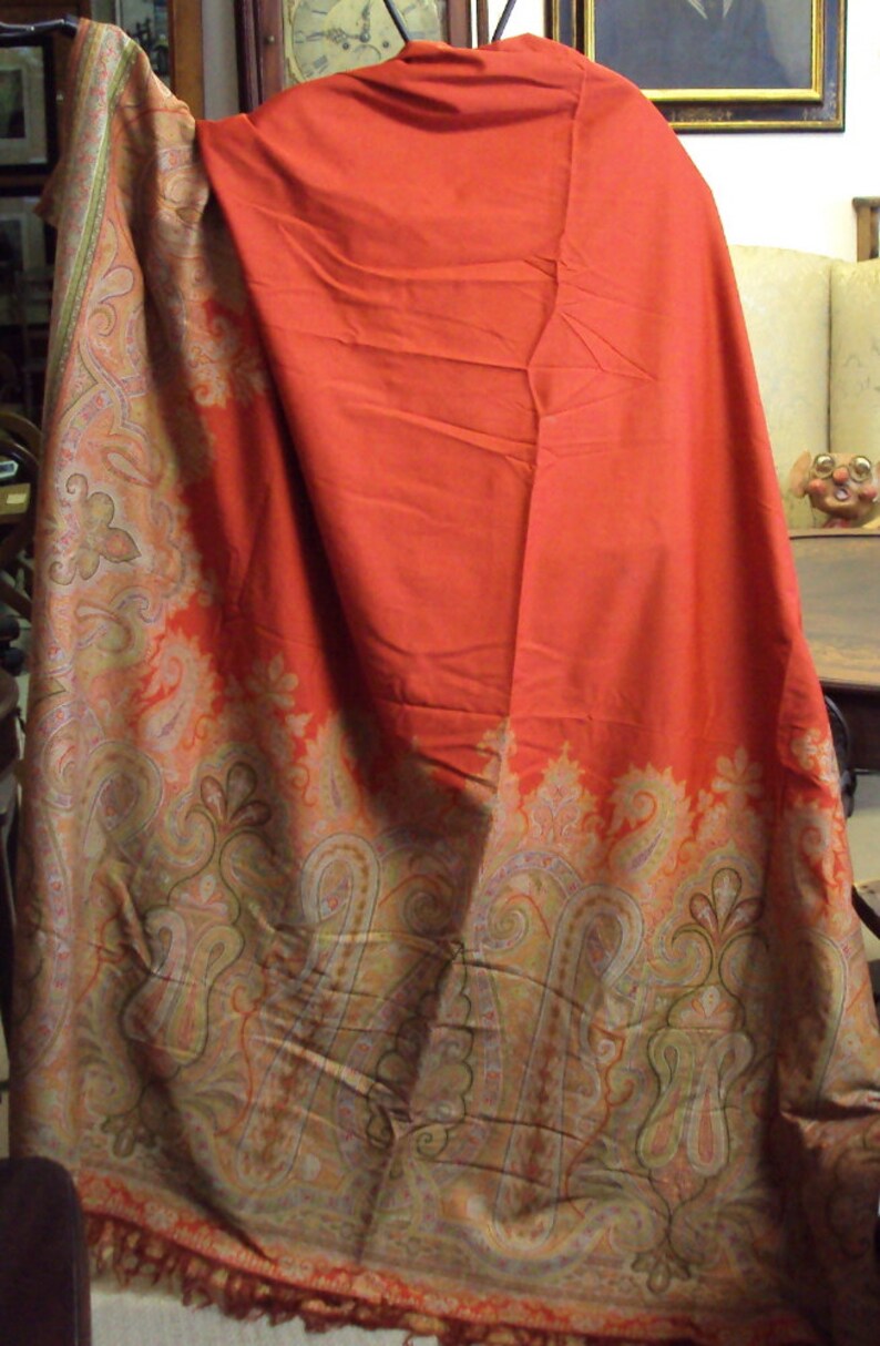Paisley Shawl Antique 1800's Wool - Etsy