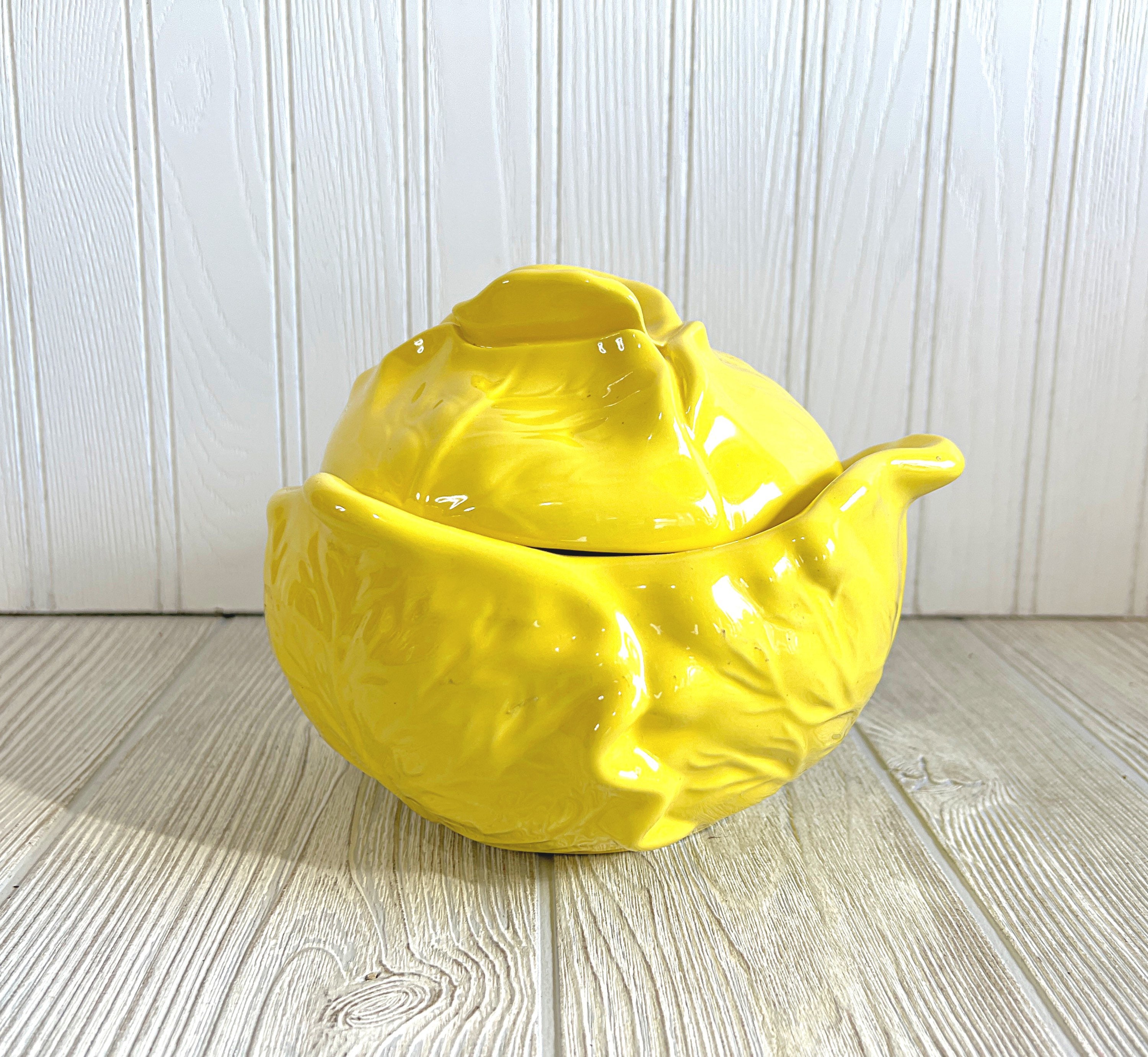 Vintage Cabbage Casserole Dish Covered Ceramic 1978 Spring Easter ...