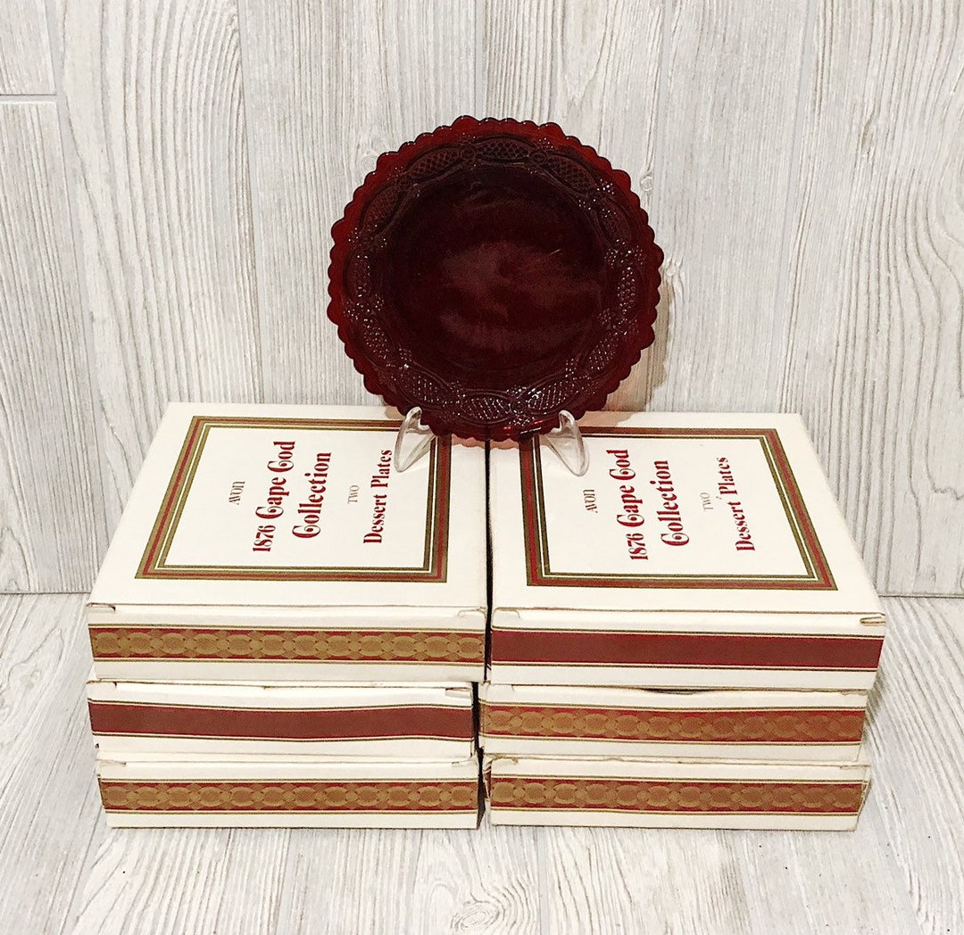 Vintage Avon Cape Cod Dessert Lunch Plates Set of 12 in Original Boxes ...