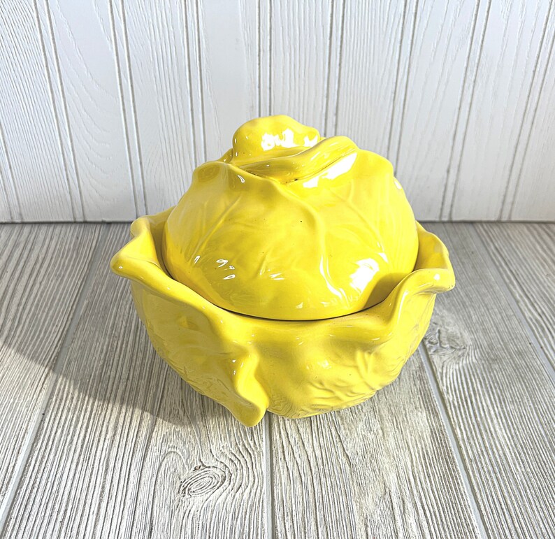 Vintage Cabbage Casserole Dish Covered Ceramic 1978 Spring Easter ...