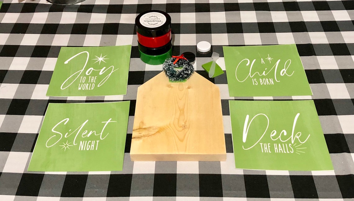 Magnolia Design Co DIY Kit Xmas Decor Wood House Wreath - Etsy