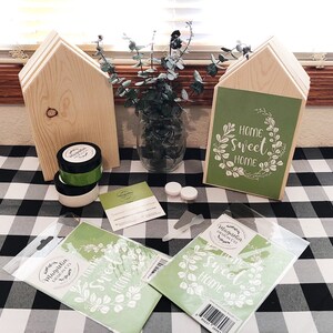 Magnolia Design Co DIY Kit Home Sweet Home Wood House Reusable Adhesive ...