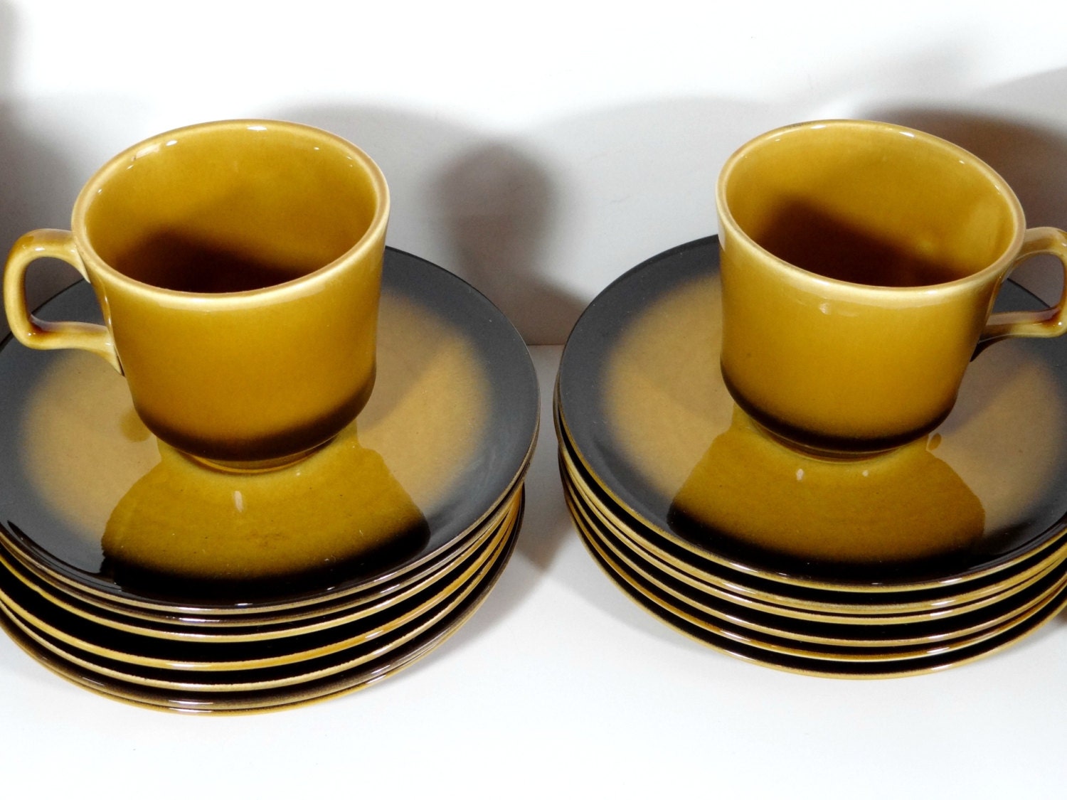 Vintage Montego by Kristina Collection Brown Gold Tone Teacup/coffee ...