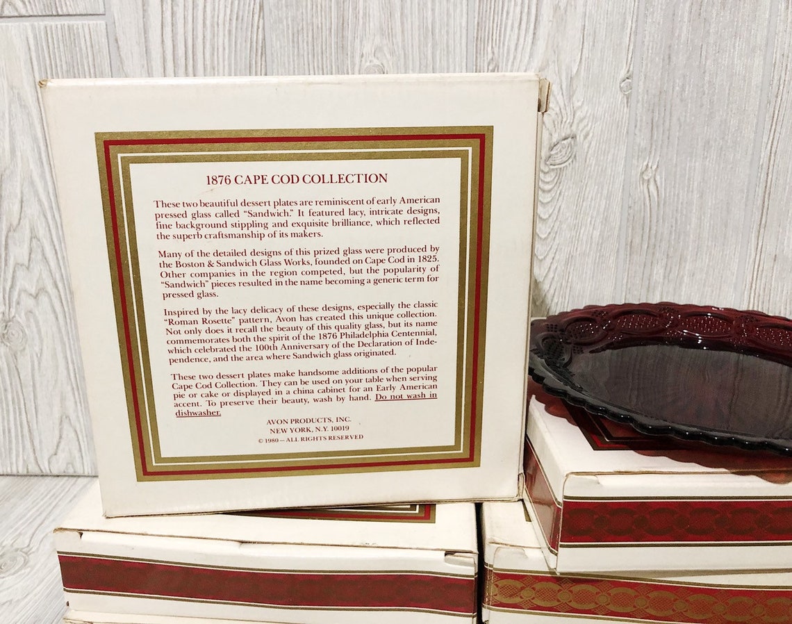 Vintage Avon Cape Cod Dessert Lunch Plates Set of 12 in Original Boxes ...