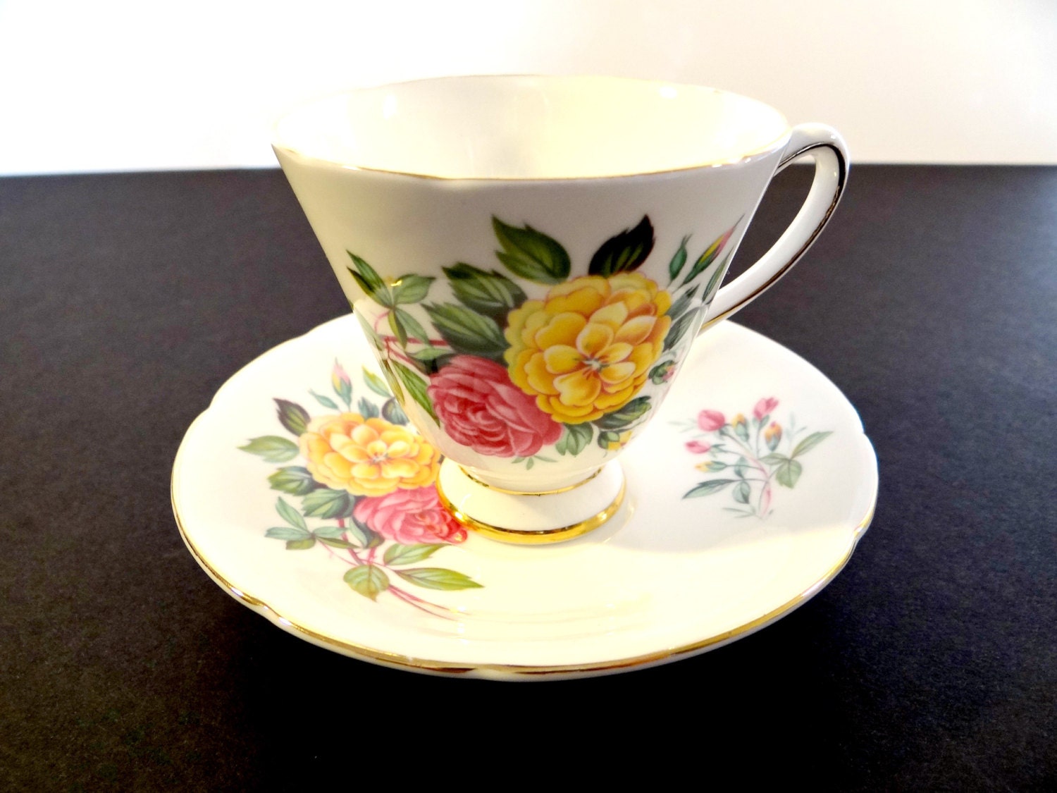 Vintage Old Royal Bone China Est. 1846 Demitasse Cup & Saucer Set, Pink ...