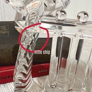 Vintage Lead Crystal Treble Cleft Glass Bookends by Shannon Crystal ...