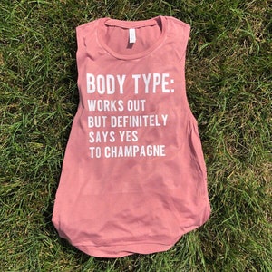 Fun Graphic Tank Body Type Tank Womens Workout Tanks Wine - Etsy