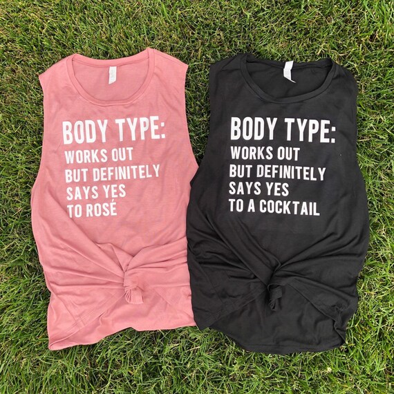 Fun Graphic Tank Body Type Tank Womens Workout Tanks Wine - Etsy