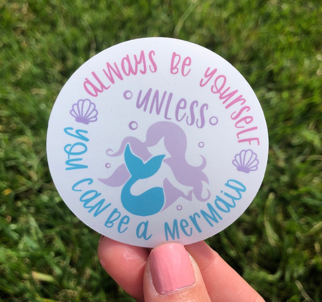 Mermaid Sticker, Summer Sticker, Tumbler Stickers, Waterproof Sticker ...