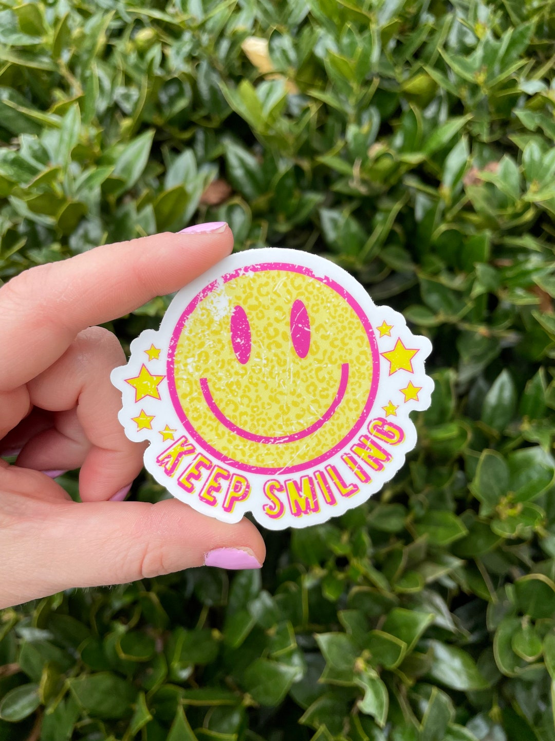 Keep Smiling Sticker, Happy Sticker, Smile Laptop Sticker, Stickers ...