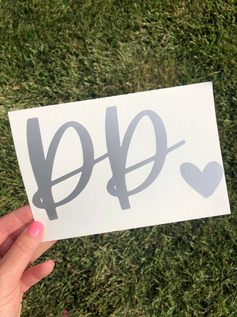 Initials Decal Initial Stickers Initials Monogram Decal - Etsy