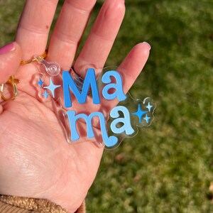 Mama Keychain, Retro Mama Keychain, Colorful Keychain, Acrylic Keychain ...