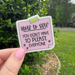 Self Love Waterproof Sticker: Note to Self, Mental Health - Etsy