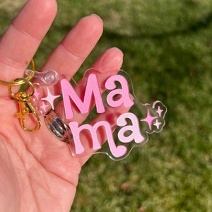 Mama Keychain, Retro Mama Keychain, Colorful Keychain, Acrylic Keychain ...