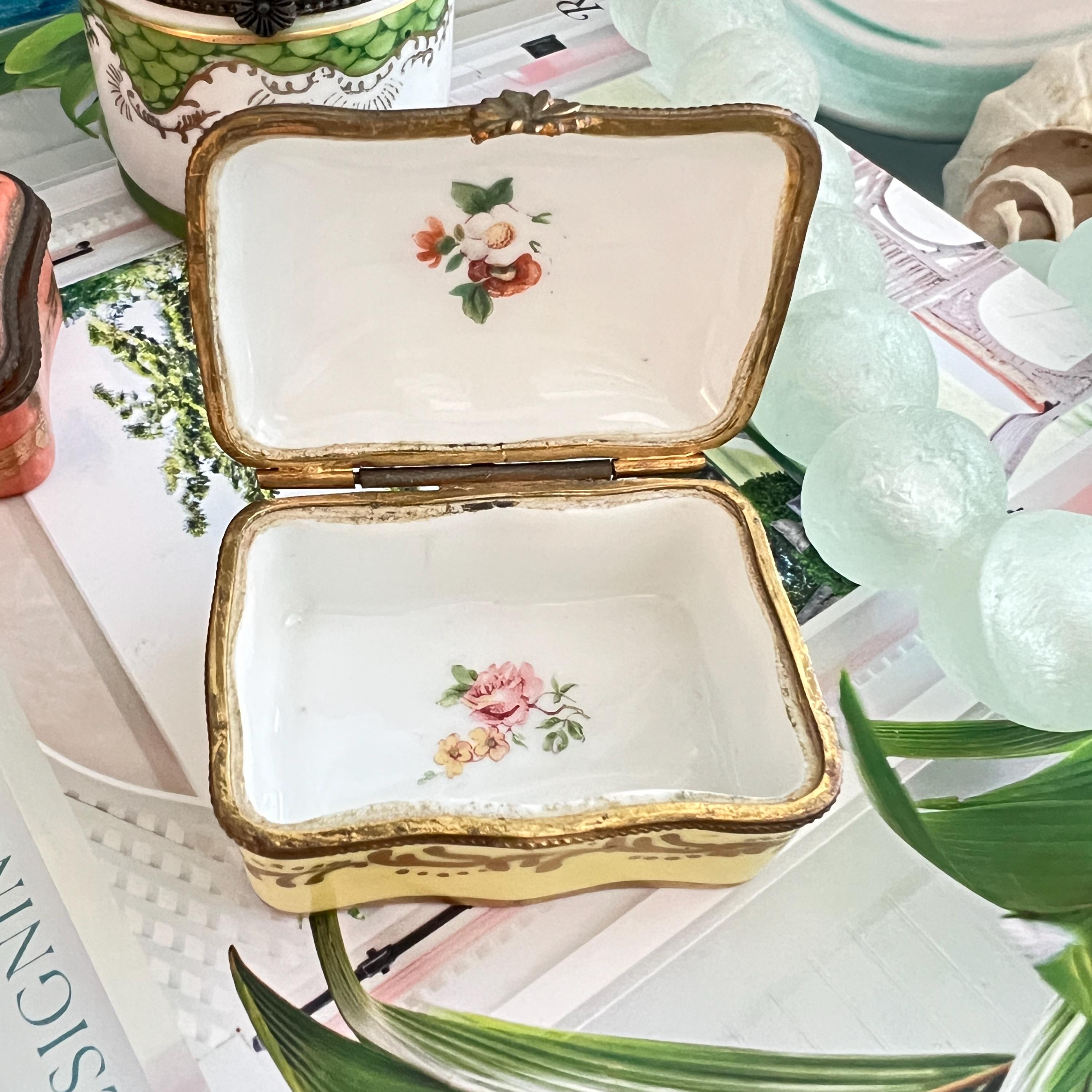 Vintage Hand Painted Porcelain Trinket Boxes — Set of 3 - Etsy