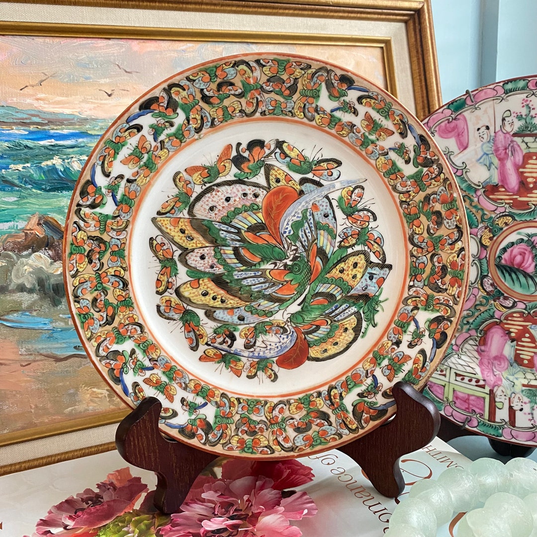 Rare Vintage Thousand Butterflies Chinoiserie China Plate - Etsy