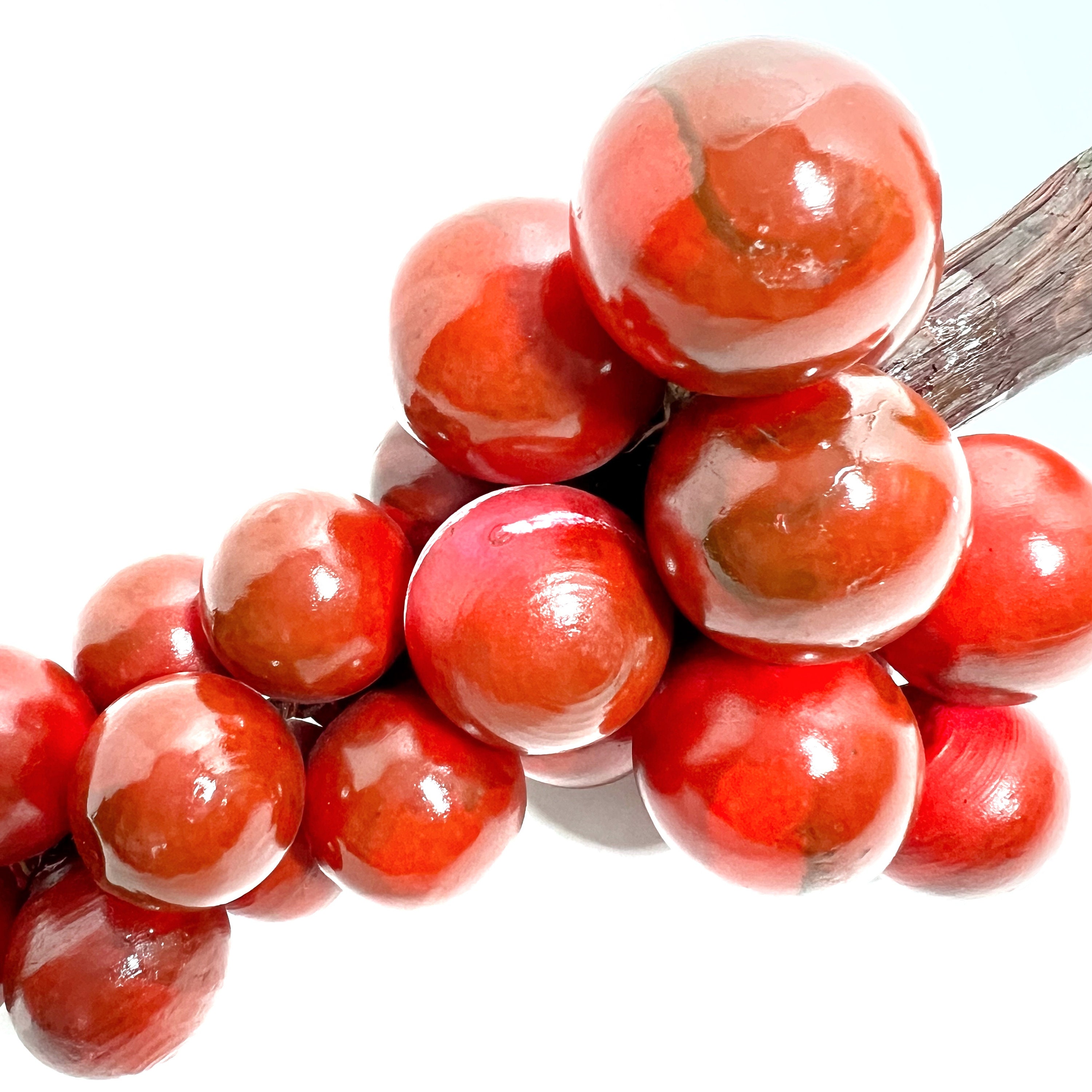 Large Vintage Italian Dark Rusty Red Alabaster Grape Cluster - Etsy