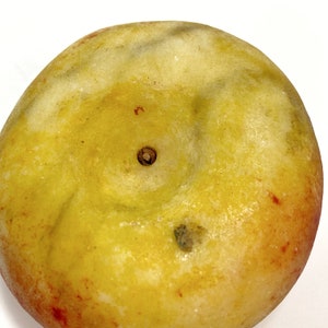 Vintage Italian Carved Marble Stone Apple With Wood Stem - Etsy