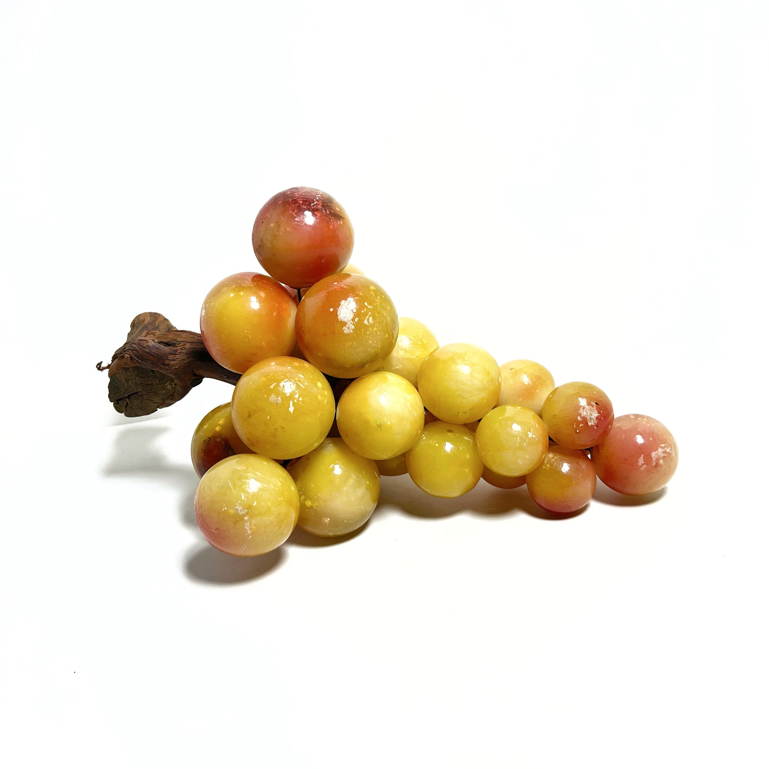 Extra Large Vintage Italian Amber Alabaster Grape Cluster — STASH ...