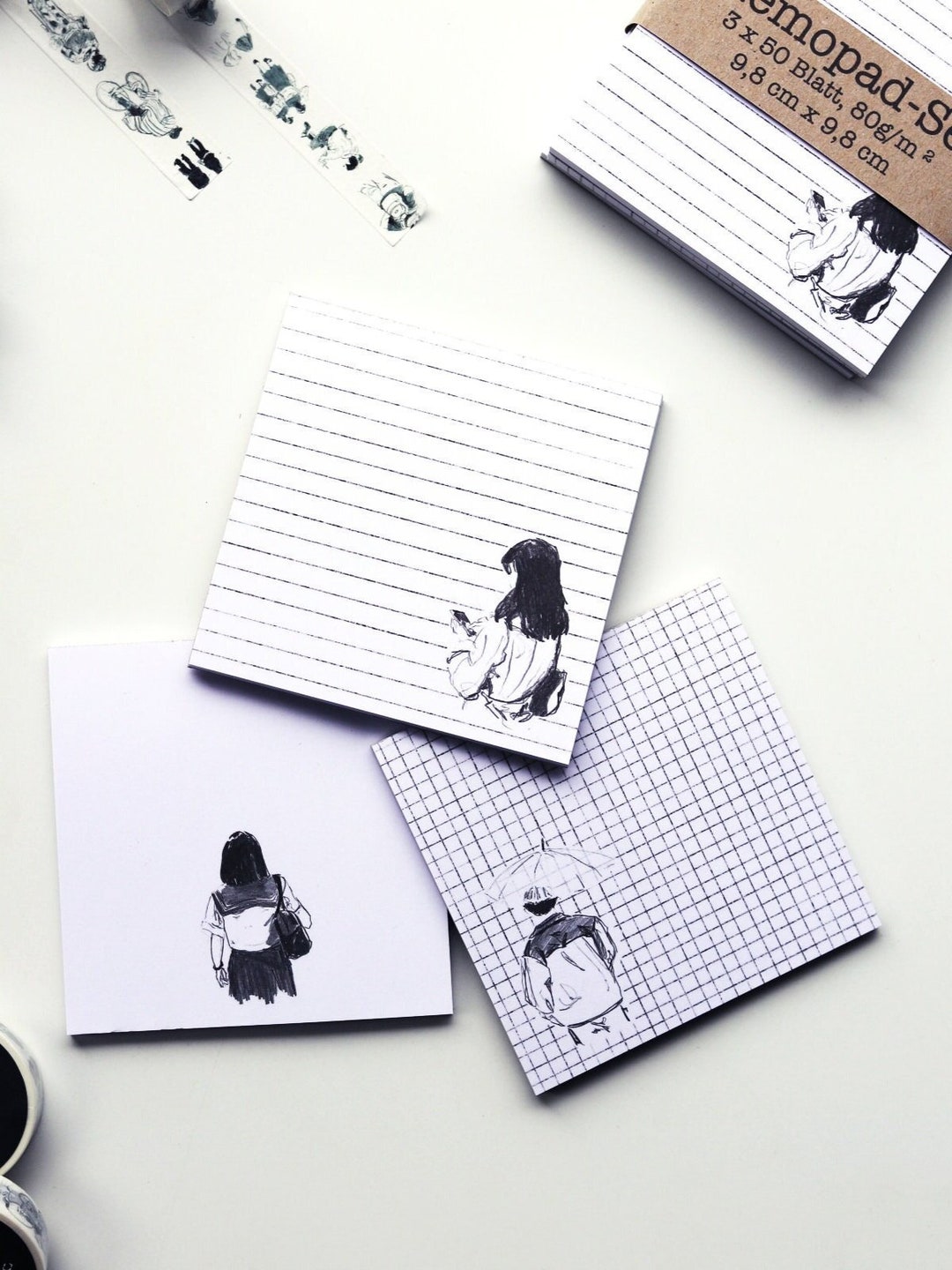 Notepad Japanese Design 98 Cm X 98 Cm - Etsy