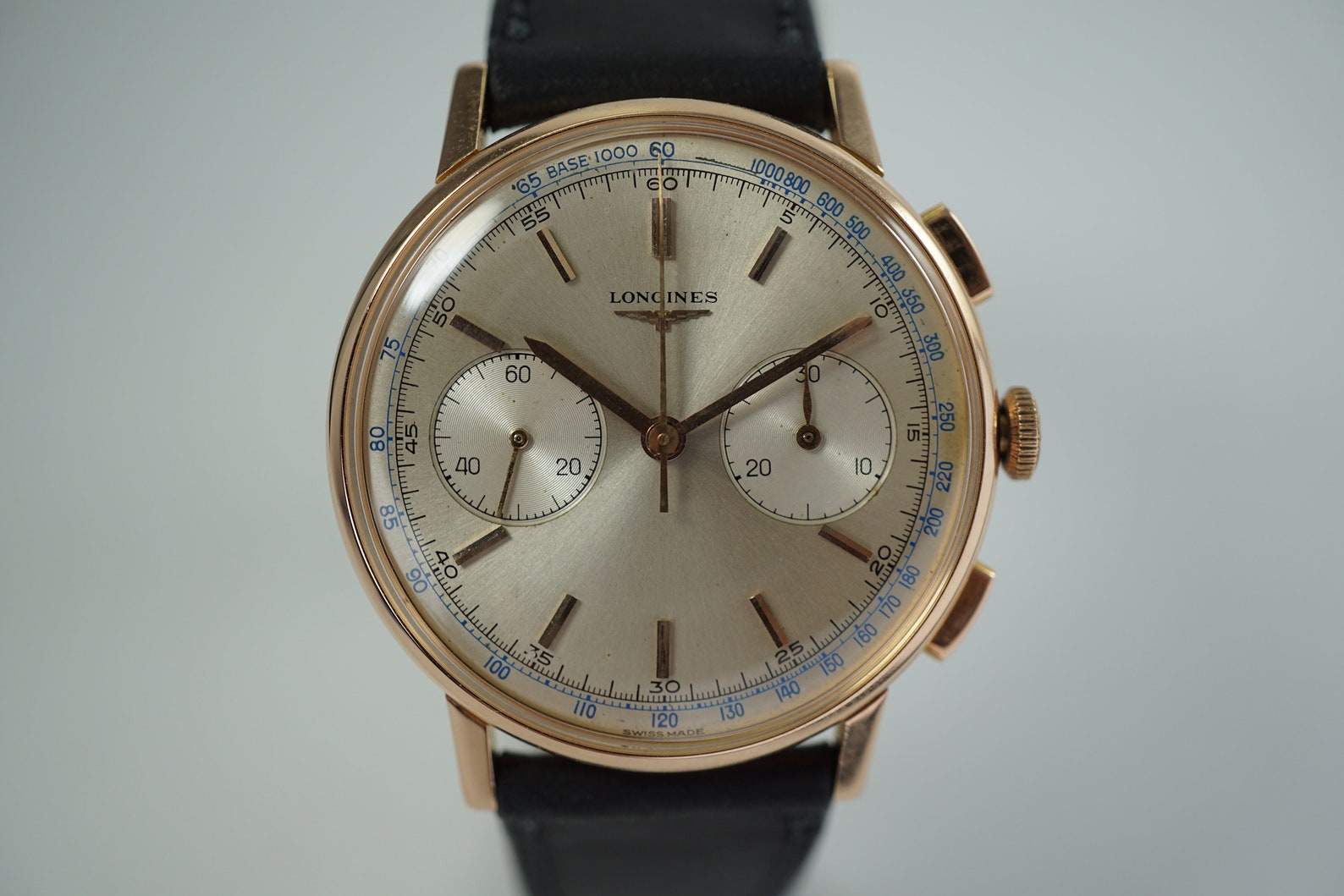 Longines Men's 18k Rose Gold Reference 7414 Chronograph 30CH Flyback ...